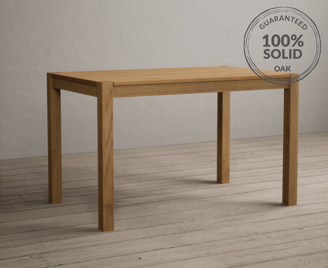 York 120cm Solid Oak Dining Table Oak Furniture Superstore