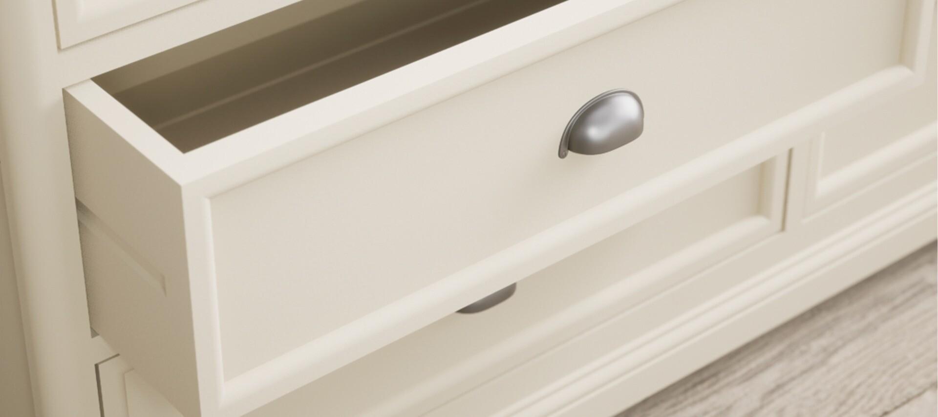 Cream painted oak chest of drawers store