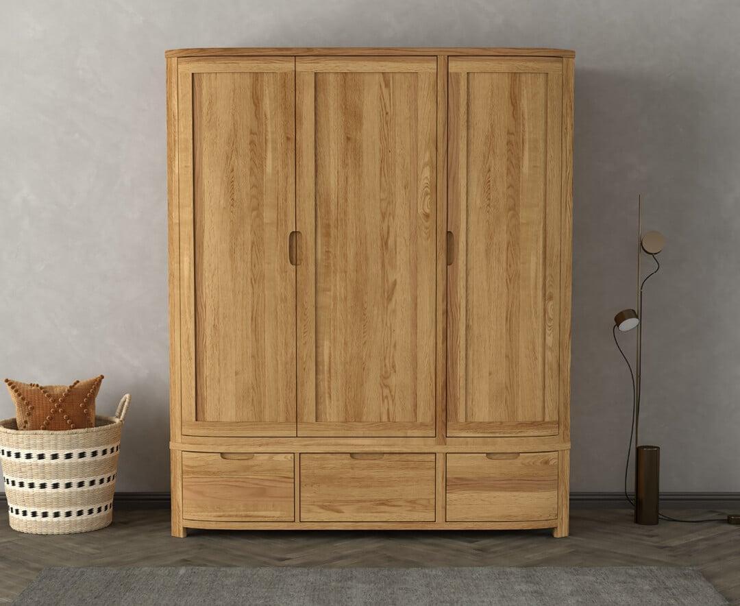 Solid oak wardrobe second hand store